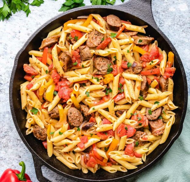 (Entree) Beef Sausage and Pepper Penne [New Recipe] from Fit Meals Prep